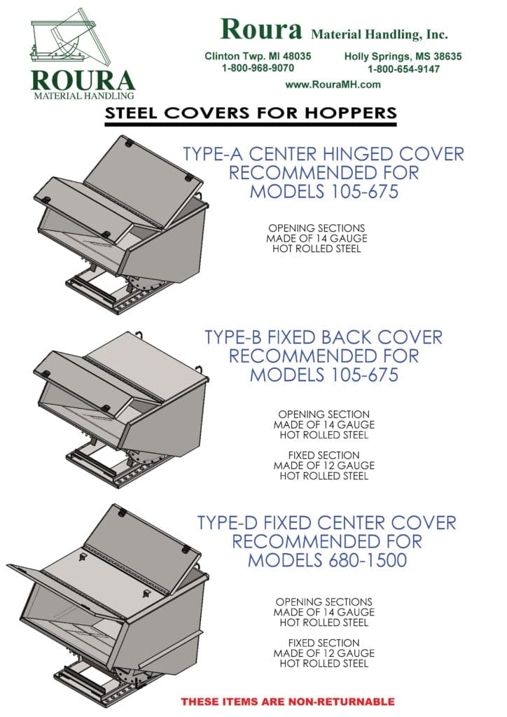 Hopper Cover - Roura Material Handling